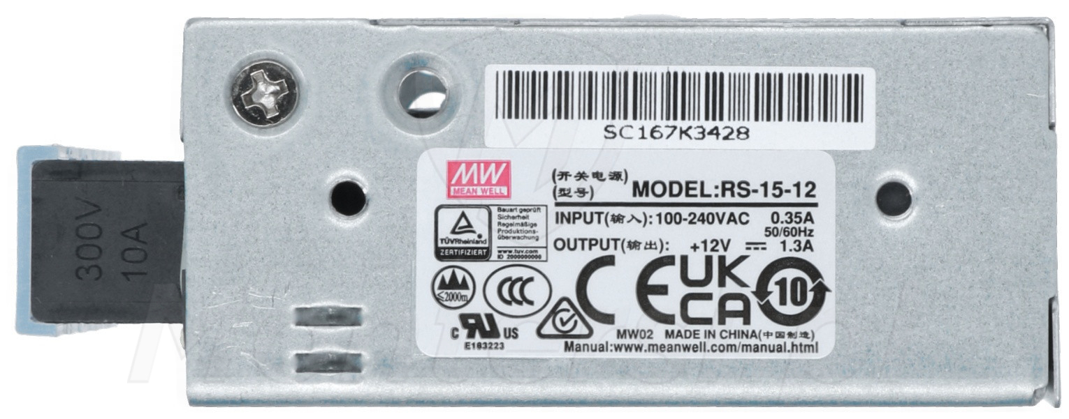 RS-15-12 - Modułowy zasilacz impulsowy 12V DC