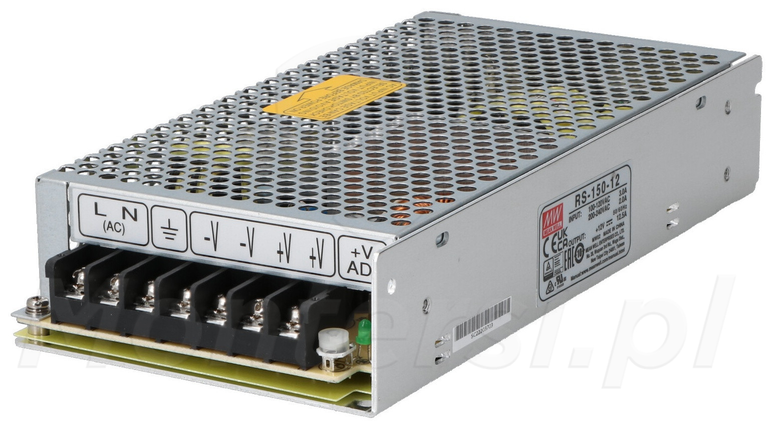 RS-150-12 - Modułowy zasilacz impulsowy 12V DC
