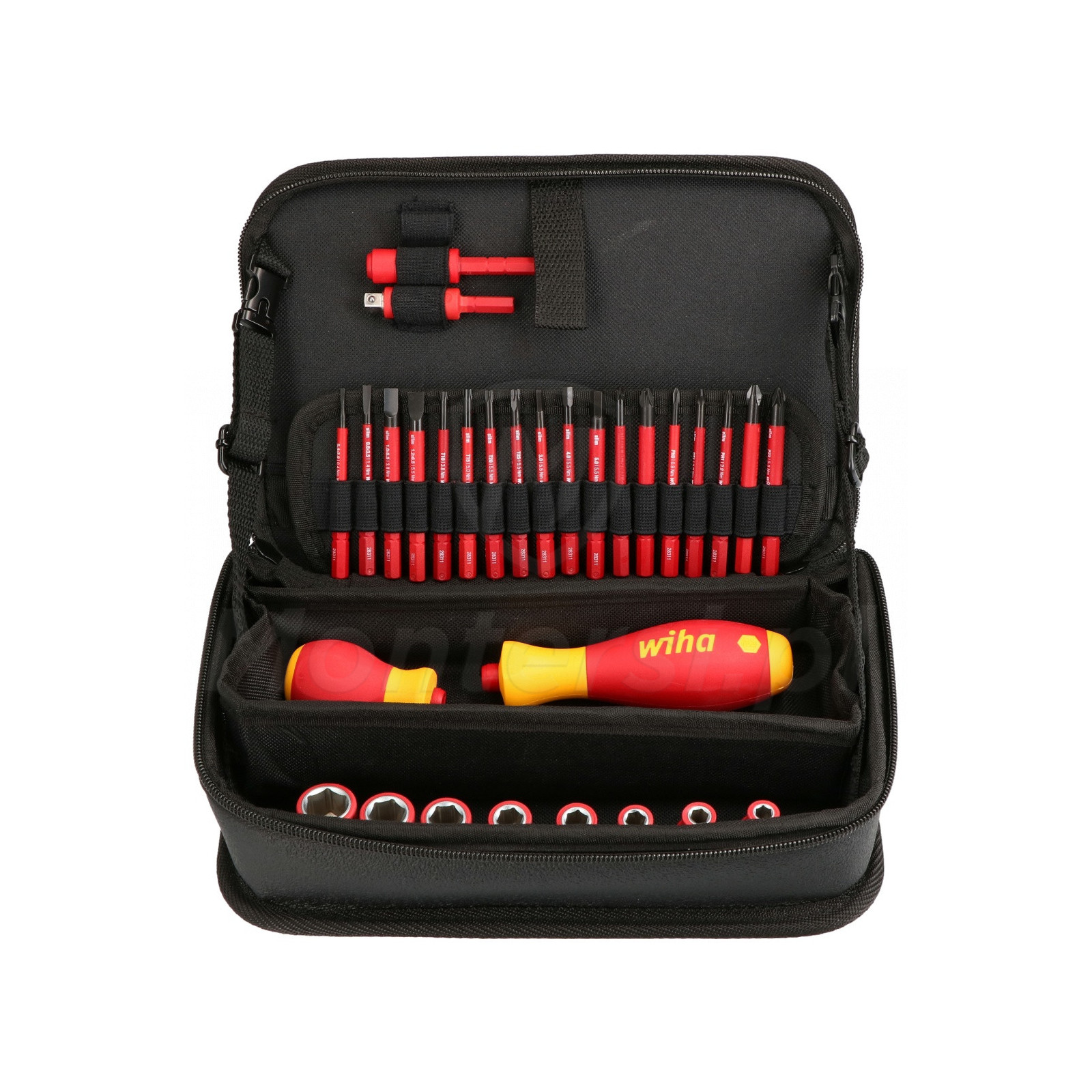 WIHA 43465 - Zestaw narzędzi slimVario electric w funkcjonalnej torbie, 32-cz.
