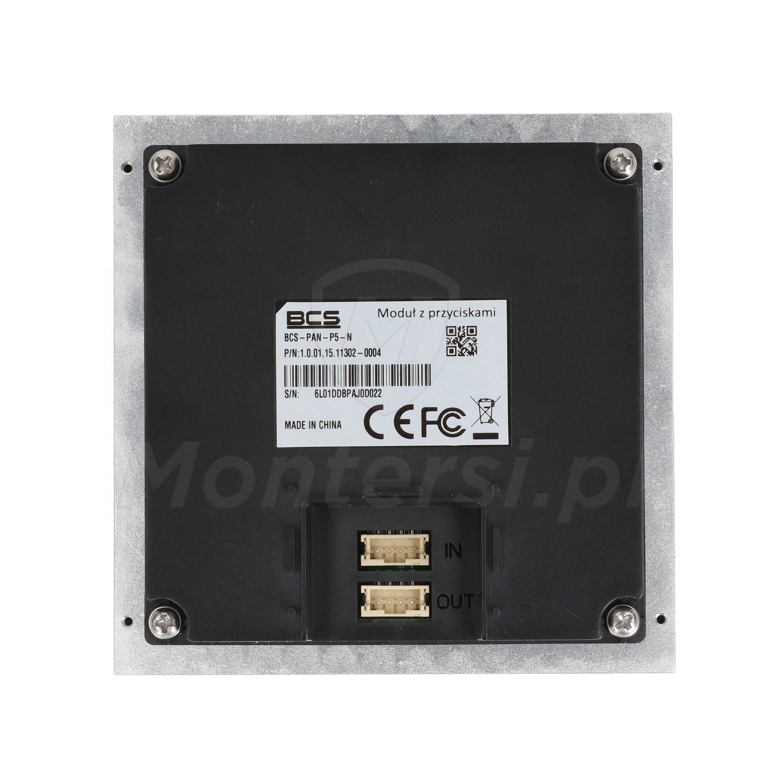 BCS-PAN-P5-N - Moduł przycisków lokatorów