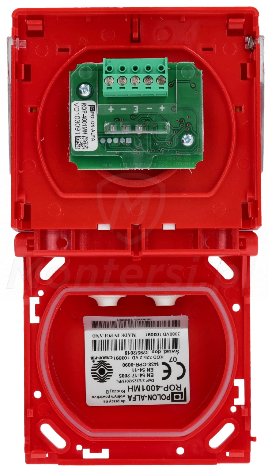 ROP-4001MH - Ręczny ostrzegacz pożarowy do pracy z centralą POLON 4100