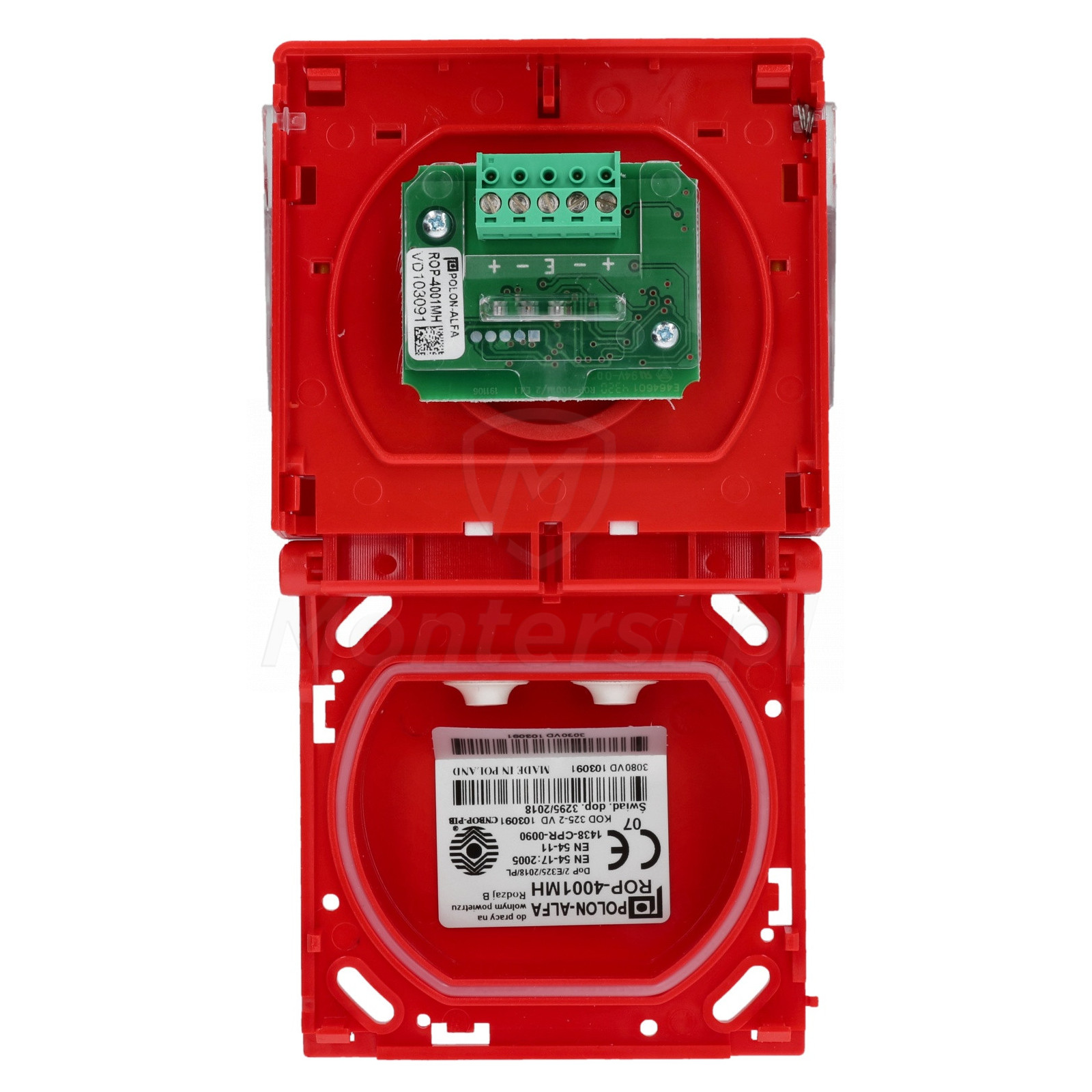 ROP-4001MH - Ręczny ostrzegacz pożarowy do pracy z centralą POLON 4100