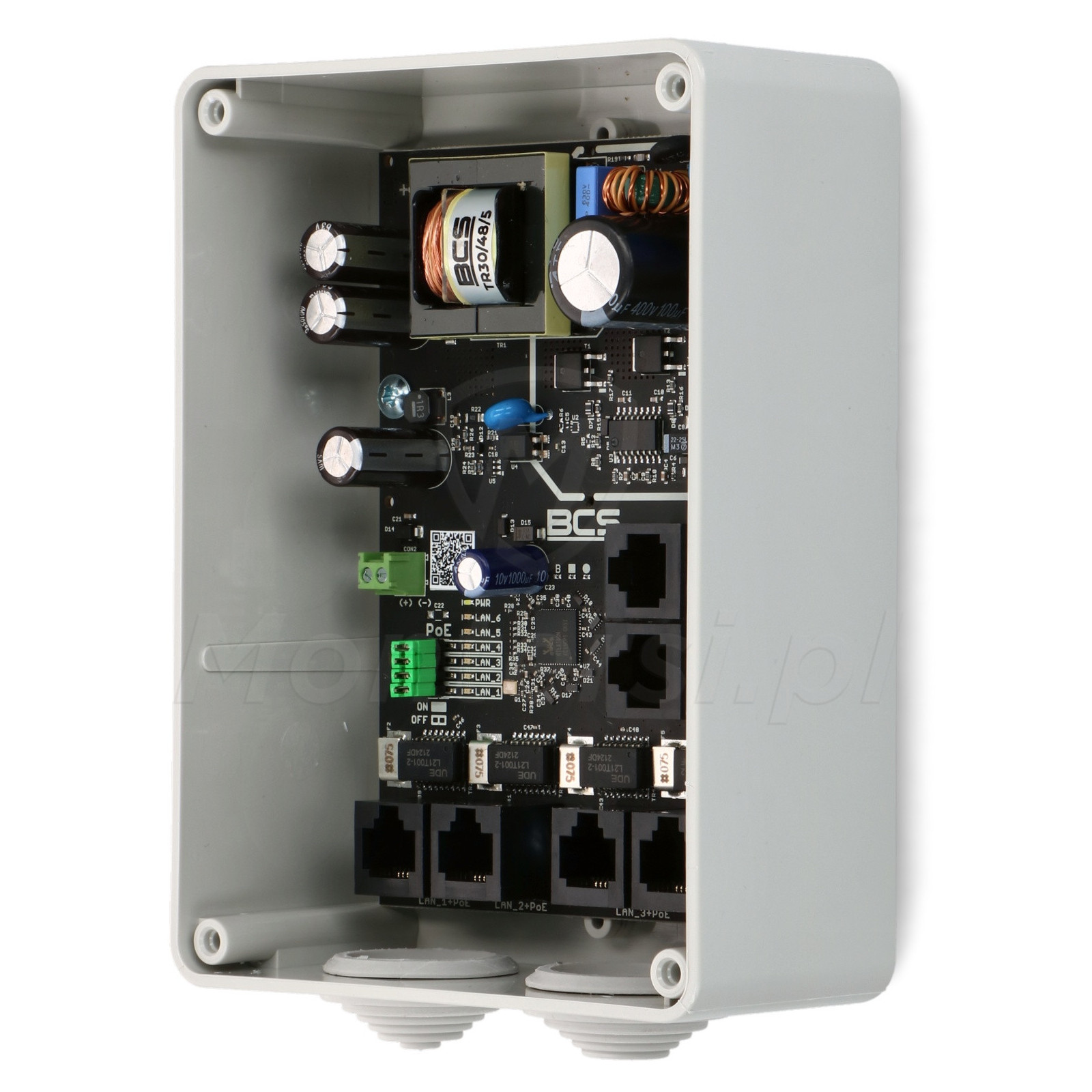 BCS-IP5/E-S-II - Switch PoE do kamer IP, 5x PoE, 1x UPLINK