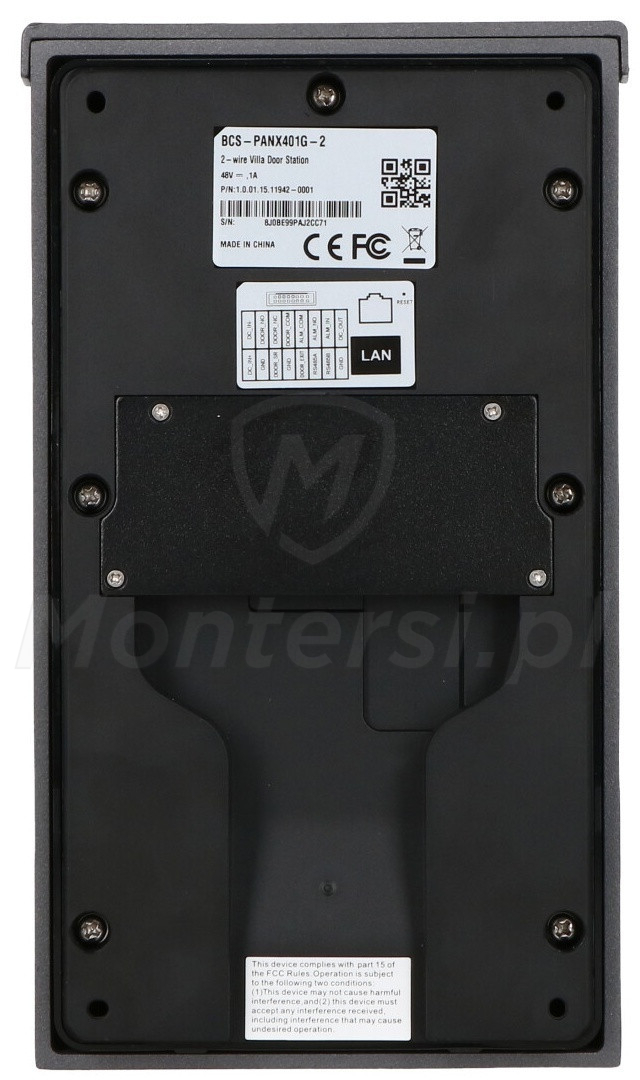 BCS-PANX401G-2 - 4 Abonentowy panel bramowy IP, 2-wire - Montersi.pl