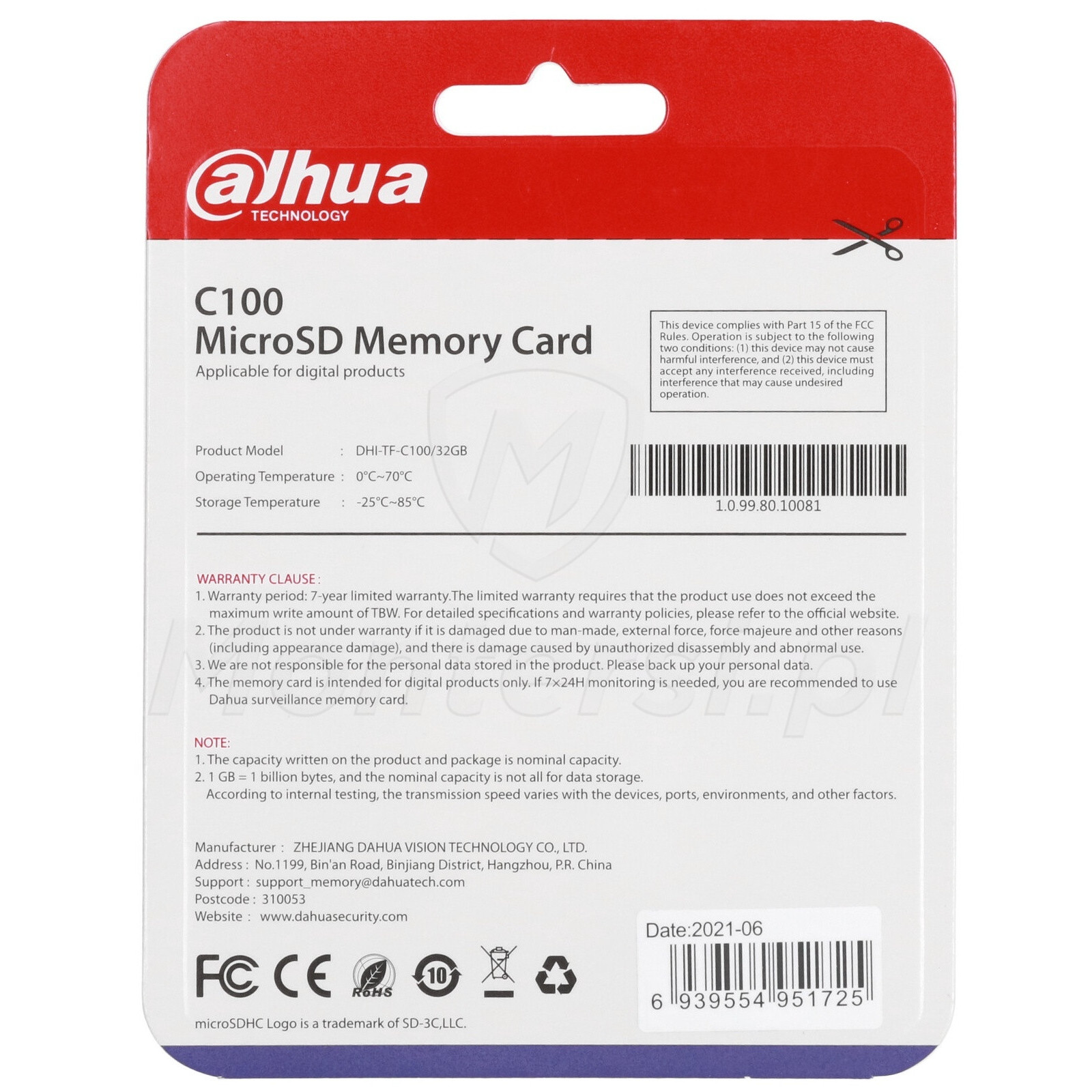 TF-C100/32GB - Karta micro SD 32 GB - Montersi.pl