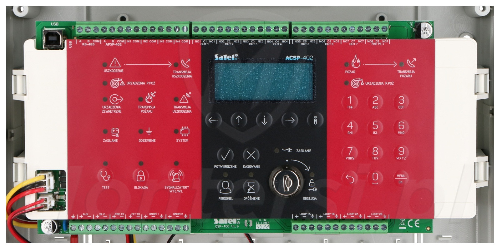 ACSP-402 - Centrala adresowalnego systemu sygnalizacji pożarowej ...