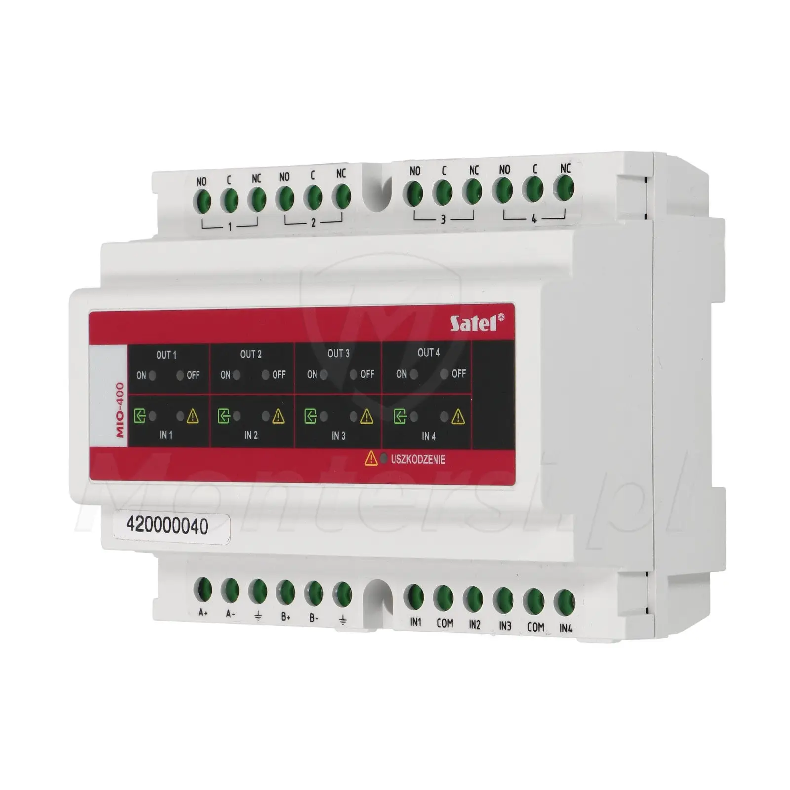MIO-400 - Moduł wejść i wyjść konwencjonalnych - Montersi.pl
