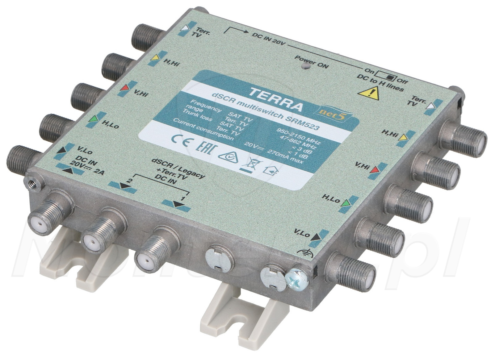 SRM-523 - Multiswitch przelotowy z aktywnym torem TV, dSCR/Unicable ...