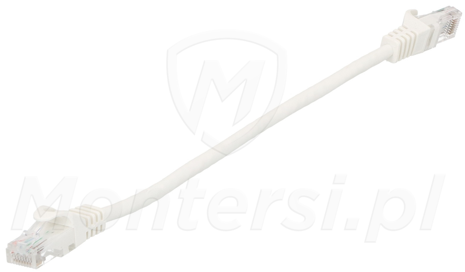 Biały patchcord U/UTP 6 dł. 0.25m - Montersi.pl