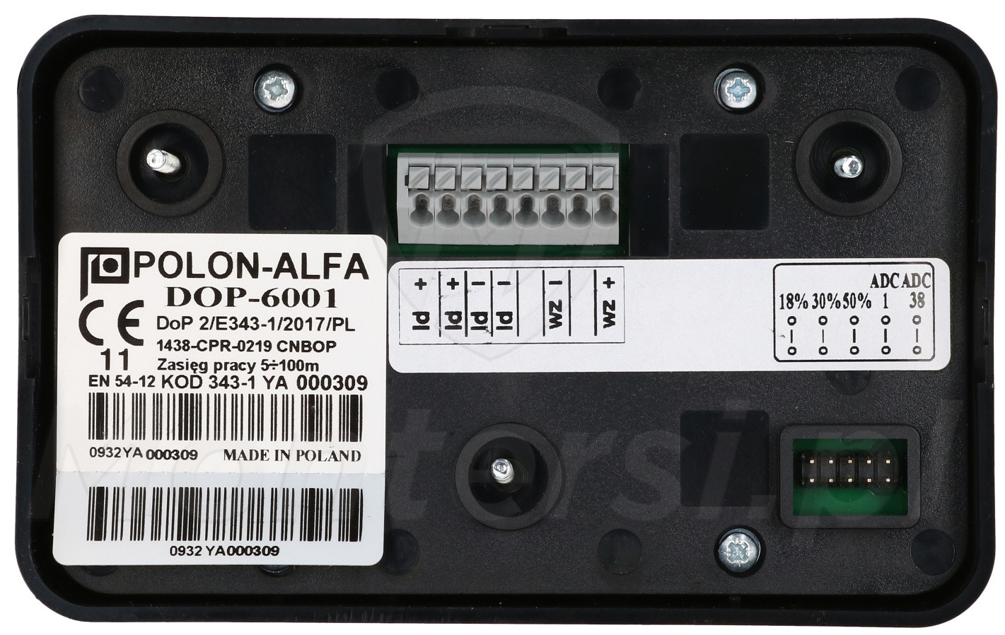 DOP-6001 - Liniowa czujka dymu