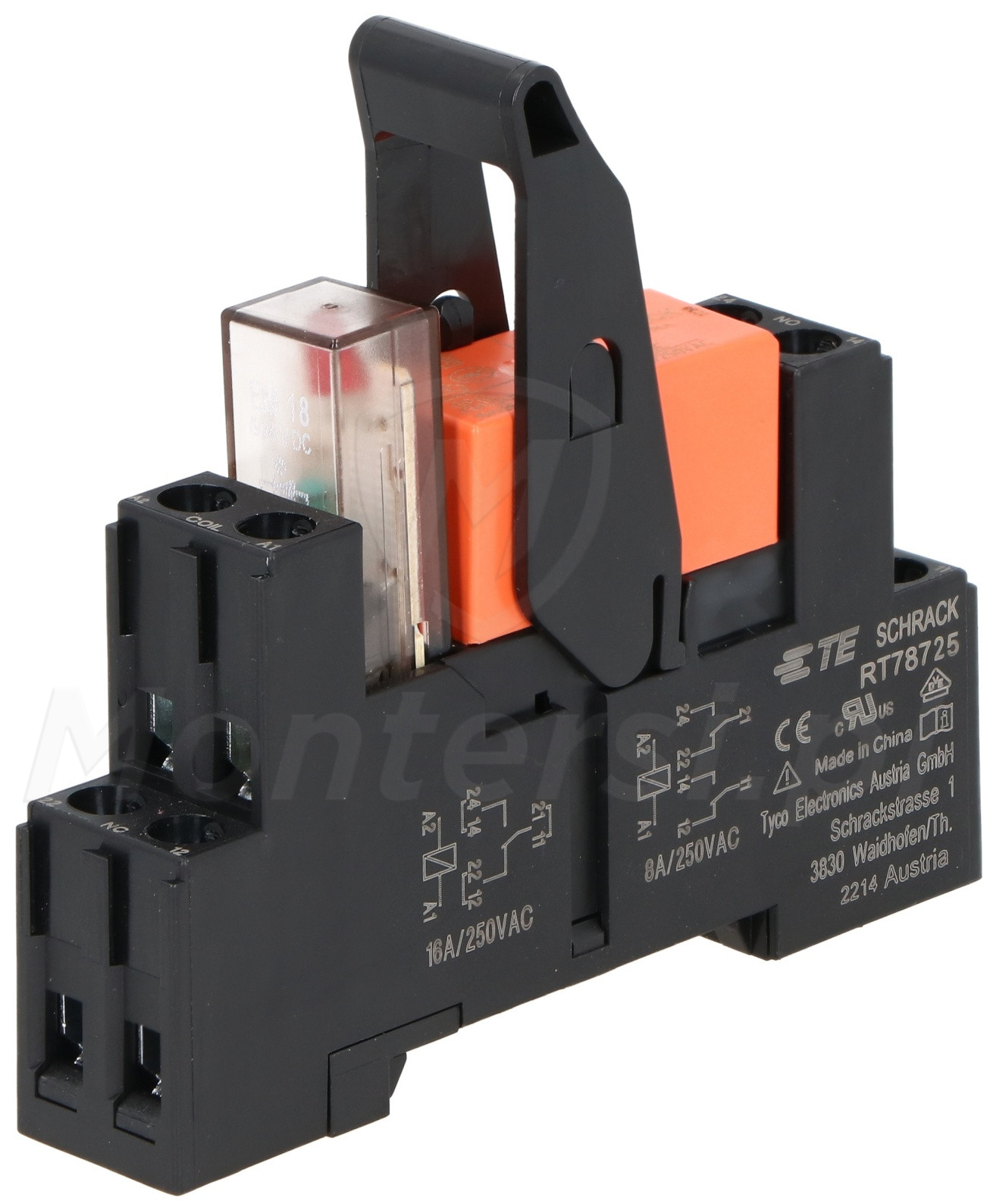 TR 43-K - przekaźnik pomocniczy do central oddymiania na szynę OMEGA