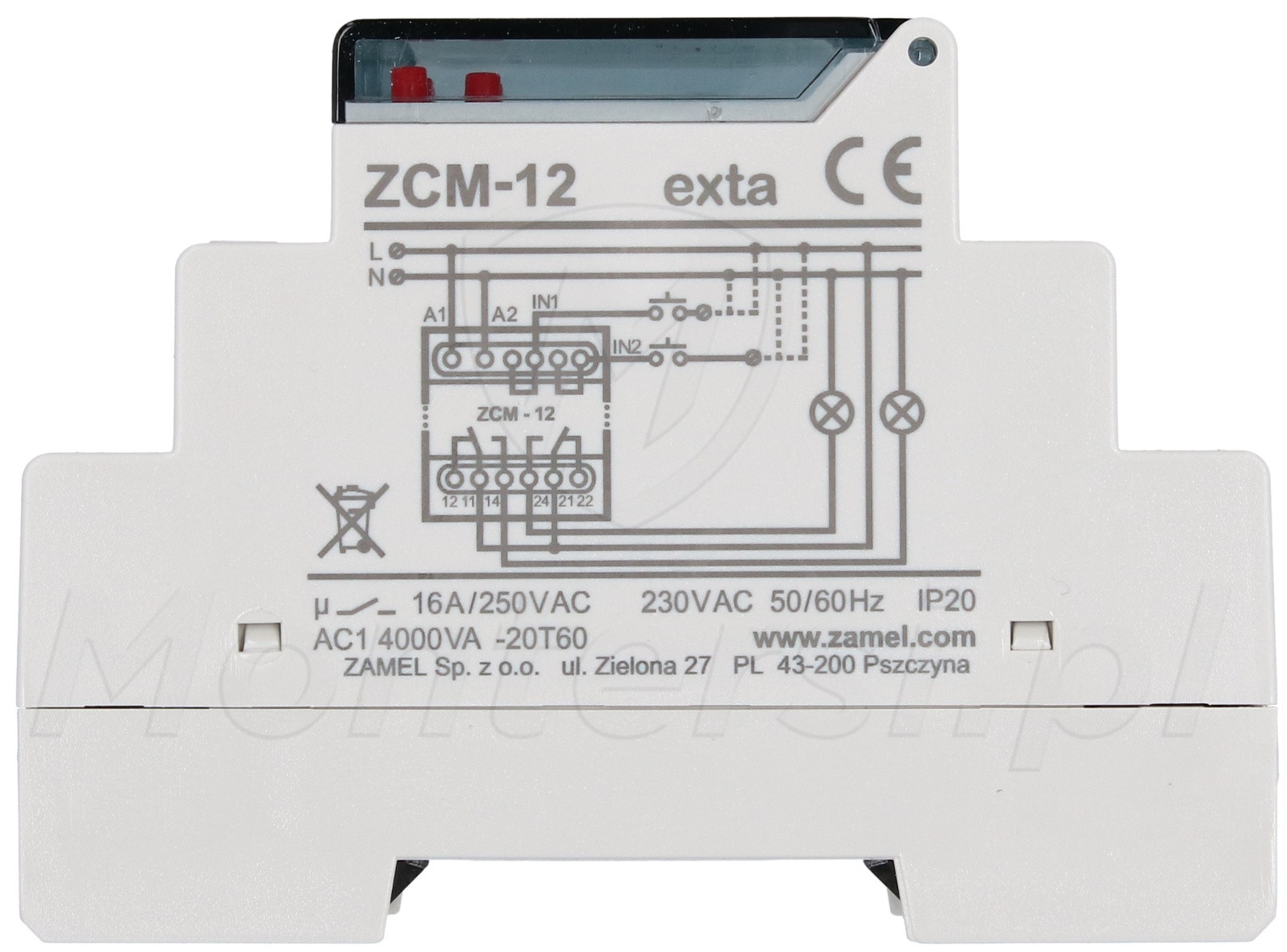 ZCM-12 - EXTA Programator czasowy 2-kan. tyg